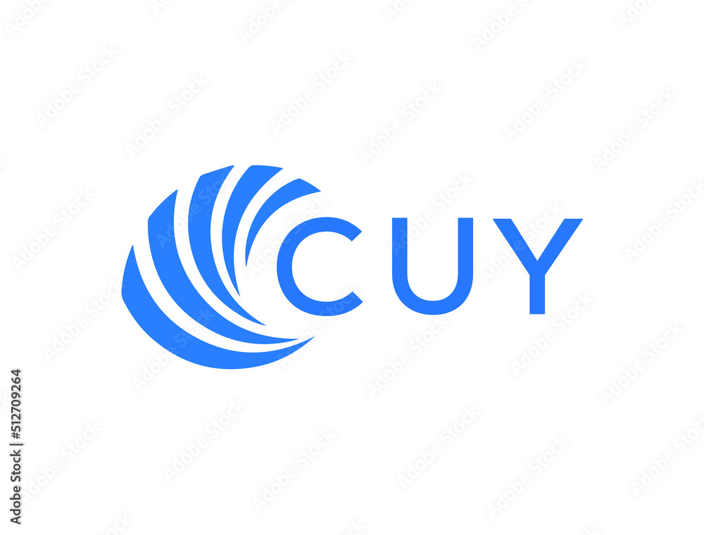 CUY Flat accounting logo design on white background. CUY creative ...