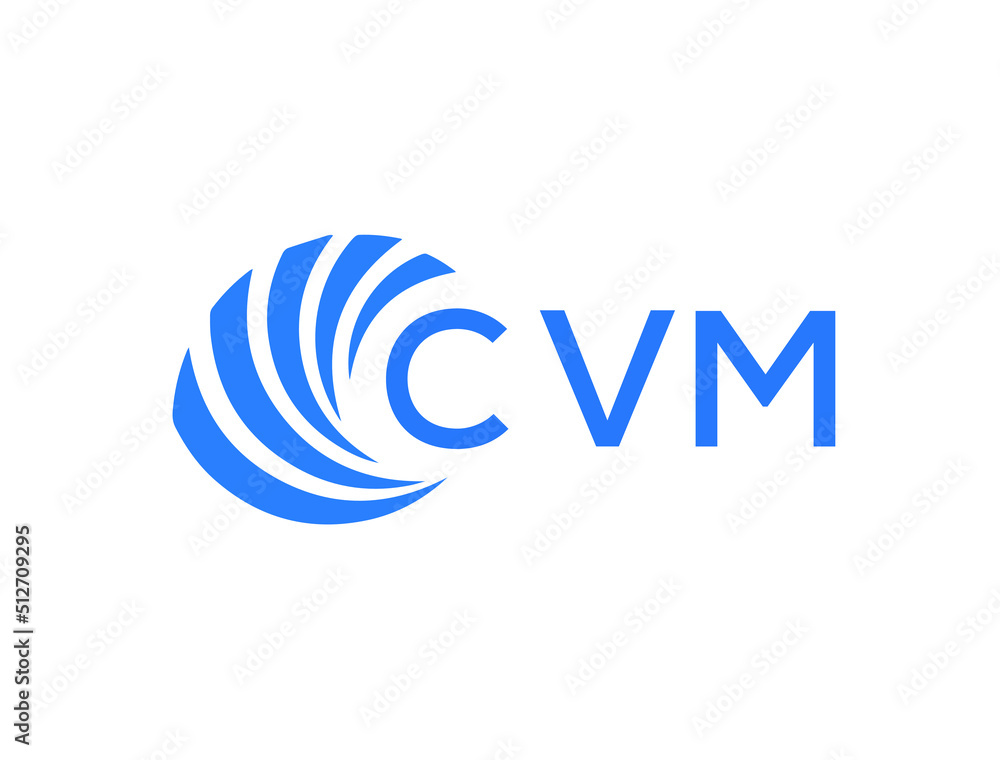 CVM Flat accounting logo design on white background. CVM creative ...