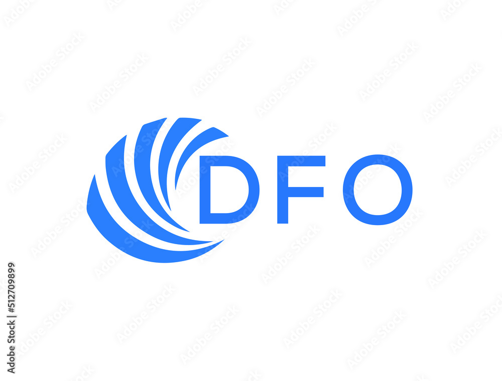 DFO Flat accounting logo design on white background. DFO creative ...