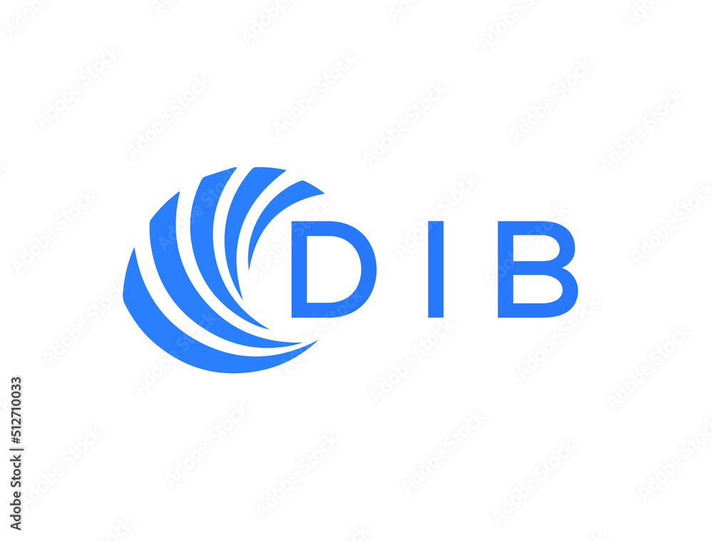 DIB Flat accounting logo design on white background. DIB creative ...