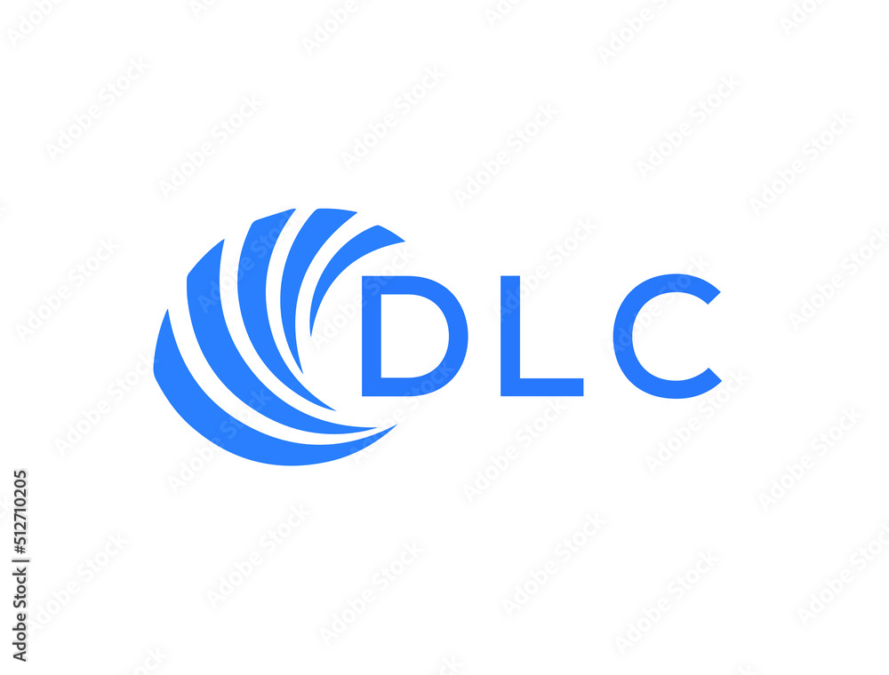 DLC Flat accounting logo design on white background. DLC creative ...
