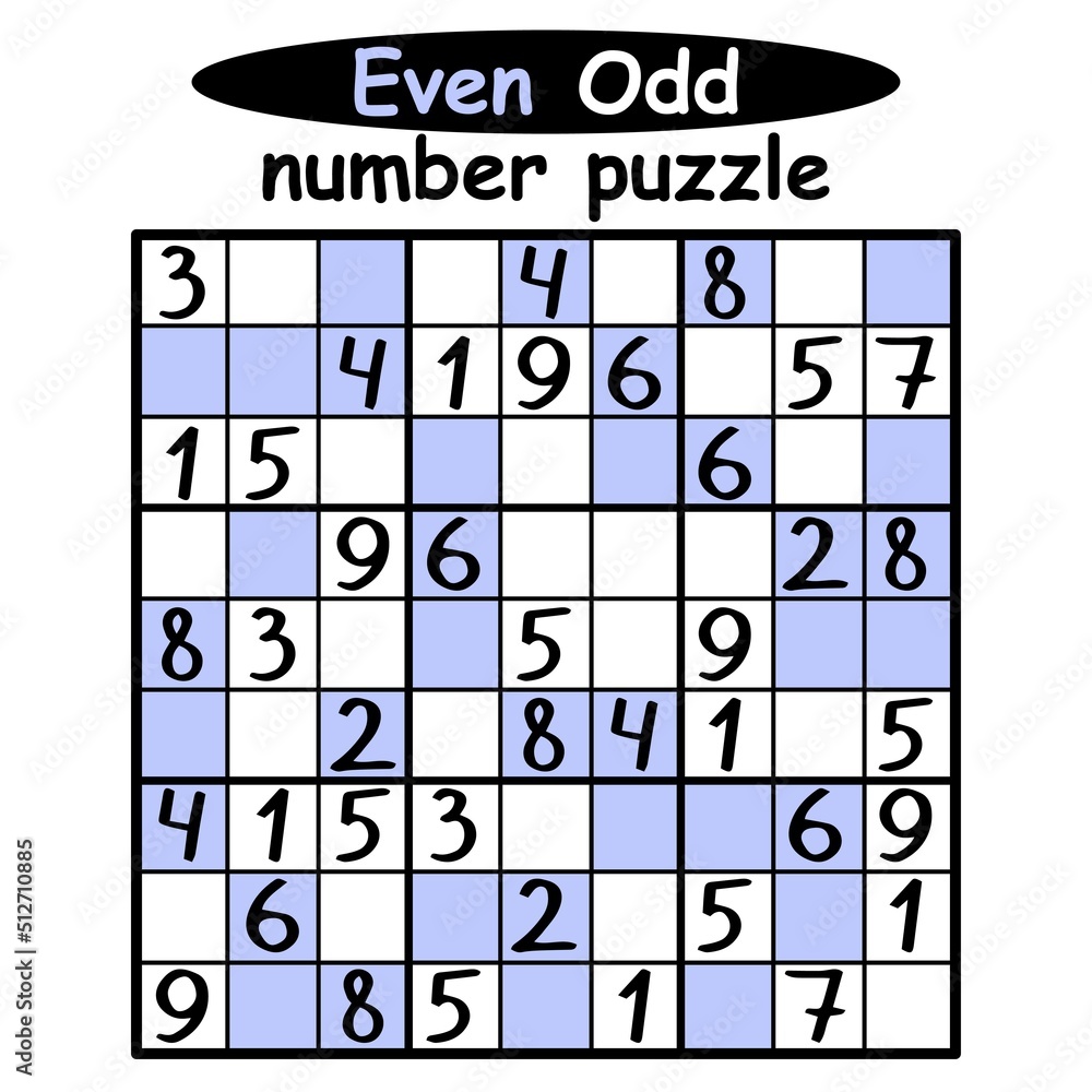 Stockvector Even-Odd number puzzle for children vector illustration ...