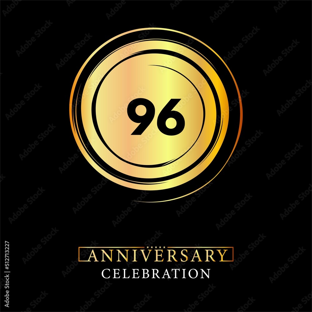 96th Anniversary logotype design for brochure, banner, wedding ...
