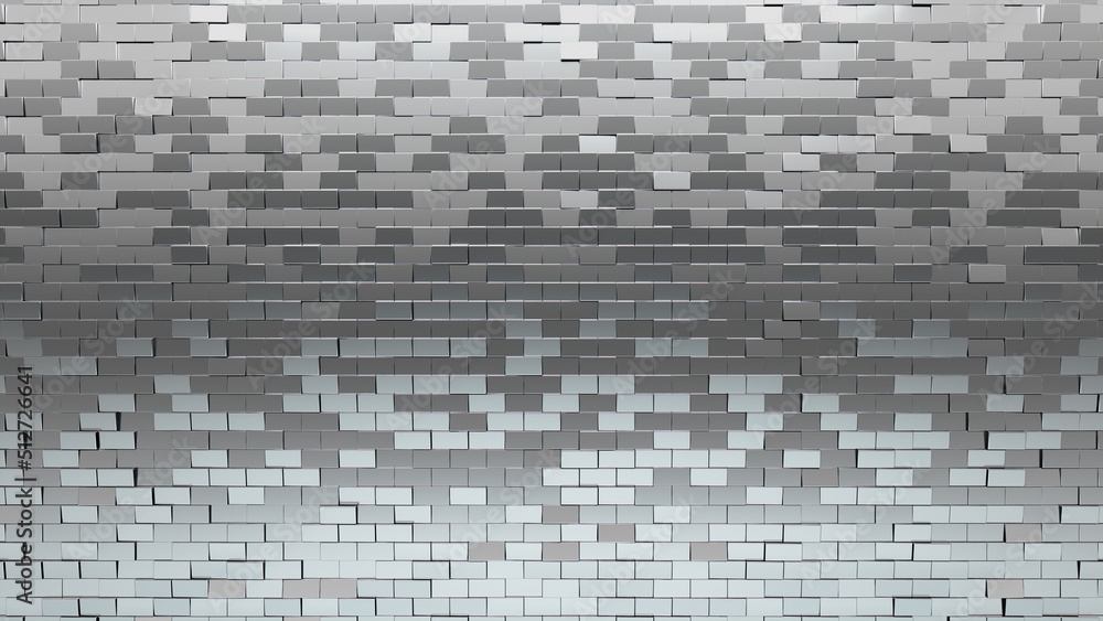 Rectangular, Silver Wall background with tiles. Luxurious, tile ...