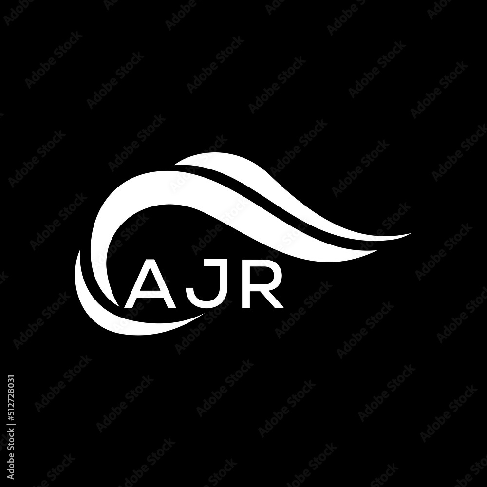 AJR letter logo. AJR best black background vector image. AJR Monogram ...