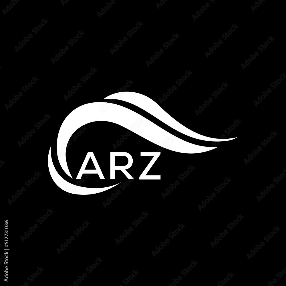 ARZ letter logo. ARZ best black ground vector image. ARZ letter logo ...