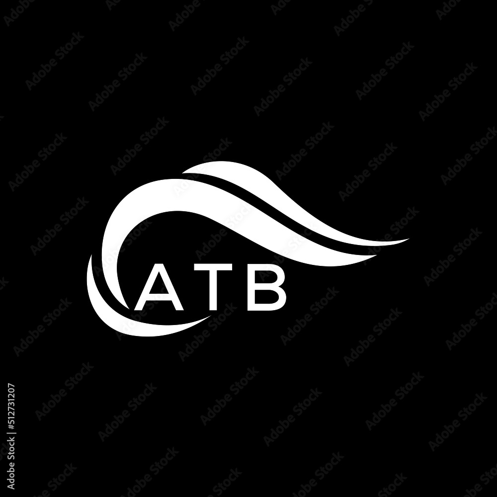 ATB letter logo. ATB best black ground vector image. ATB letter logo ...