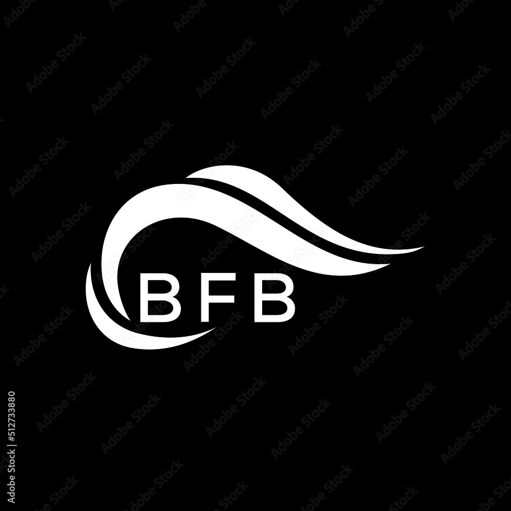 BFB letter logo. BFB best black ground vector image. BFB letter logo ...