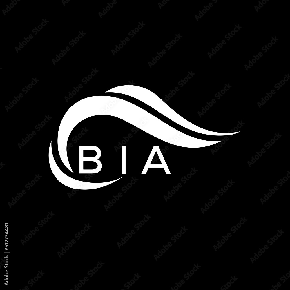 BIA letter logo. BIA best black ground vector image. BIA letter logo ...