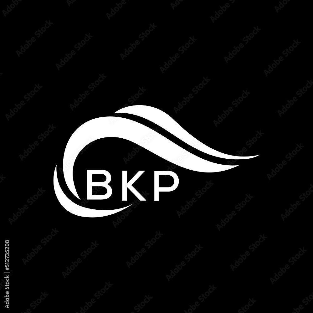 BKP letter logo. BKP best black ground vector image. BKP letter logo ...