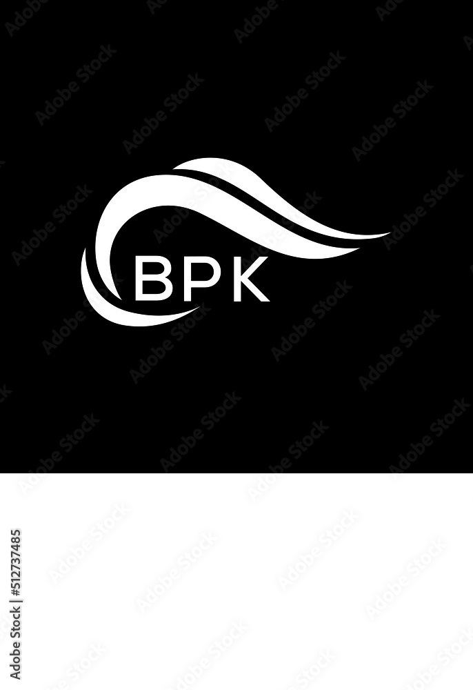 BPK letter logo. BPK best black ground vector image. BPK letter logo ...