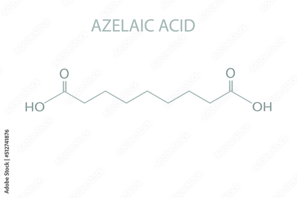 Azelaic acid molecular skeletal chemical formula. Stock Vector | Adobe ...