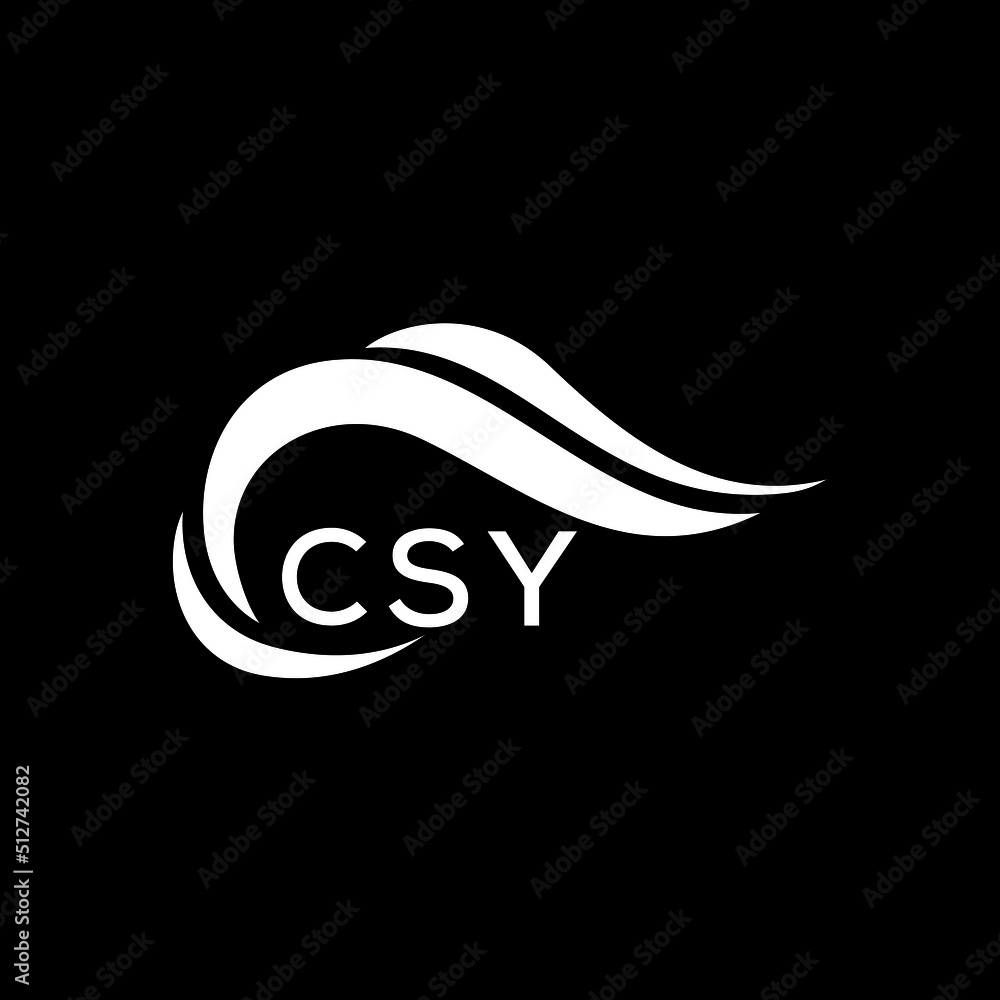 CSY letter logo. CSY best black ground vector image. CSY letter logo ...