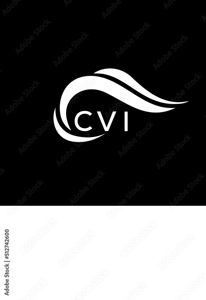 CVI letter logo. CVI best black ground vector image. CVI letter logo ...