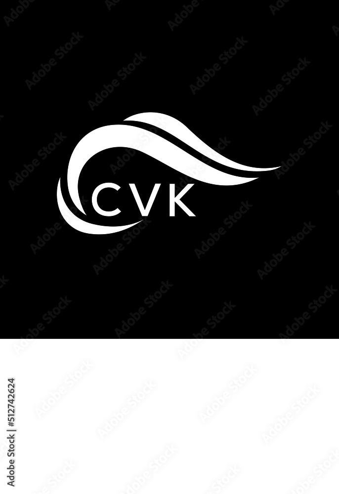 CVK letter logo. CVK best black ground vector image. CVK letter logo ...
