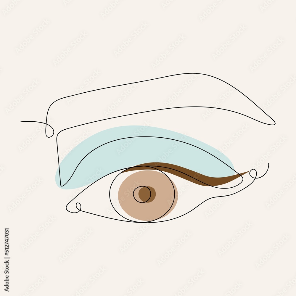 Woman Eye, One Line drawing. Continuous Line, linear, minimalism ...