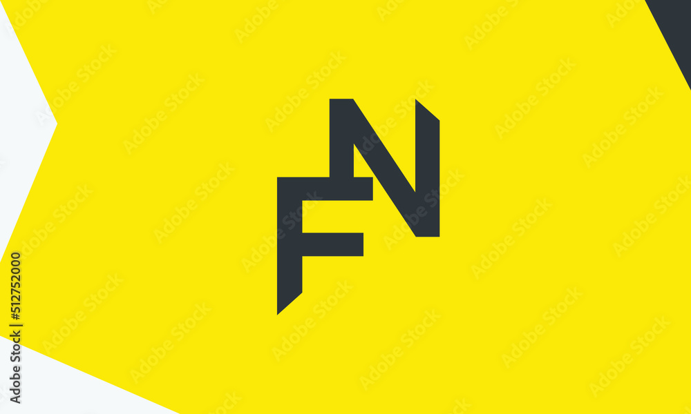Alphabet letters Initials Monogram logo FN, NF, F and N Stock Vector ...