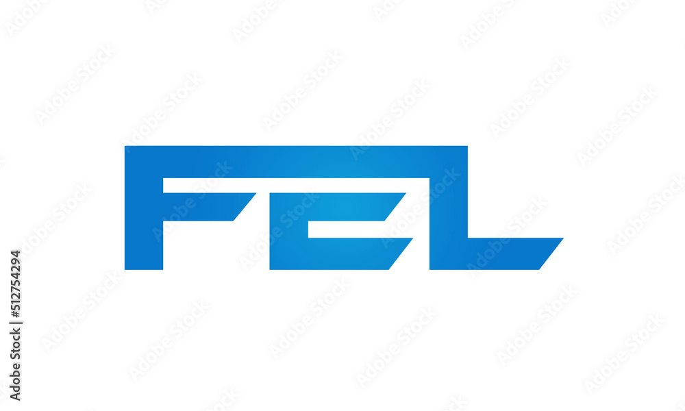 Vecteur Stock FEL letters Joined logo design connect letters with chin ...