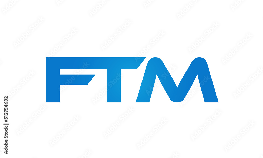 FTM letters Joined logo design connect letters with chin logo logotype ...