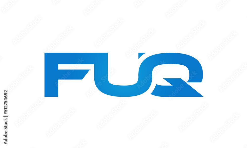 FUQ letters Joined logo design connect letters with chin logo logotype ...