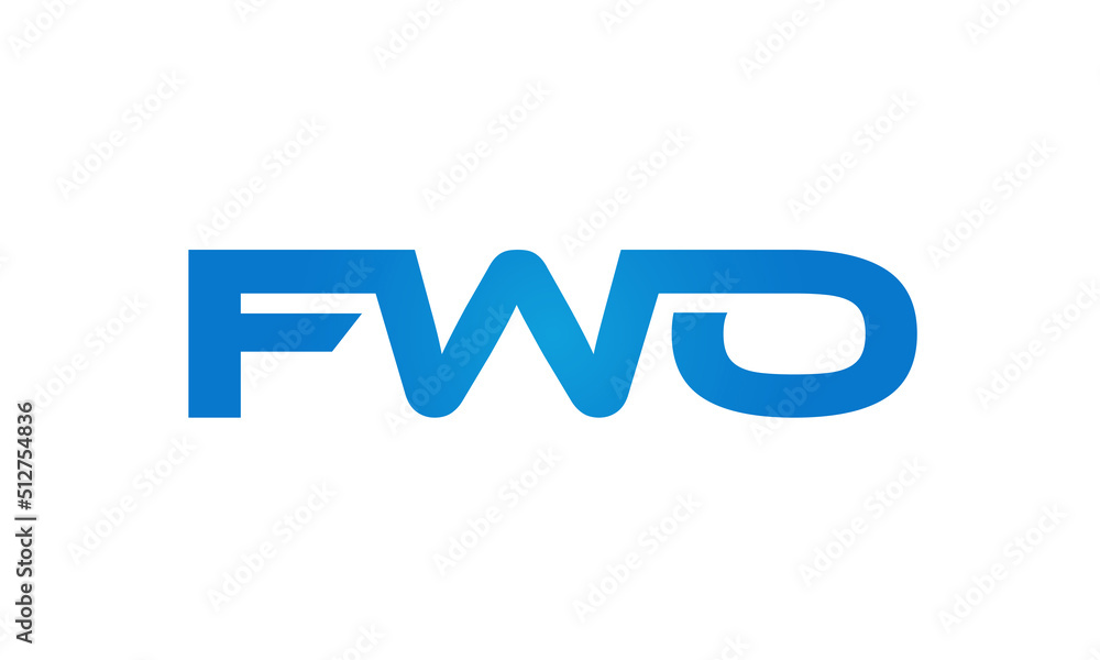FWO letters Joined logo design connect letters with chin logo logotype ...