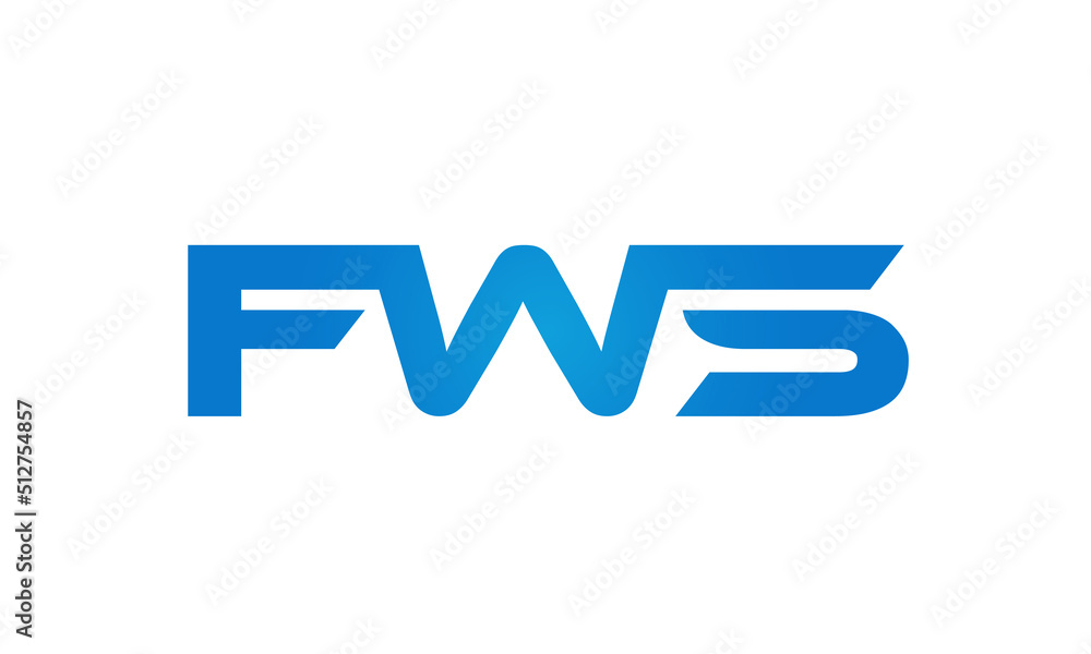 FWS letters Joined logo design connect letters with chin logo logotype ...