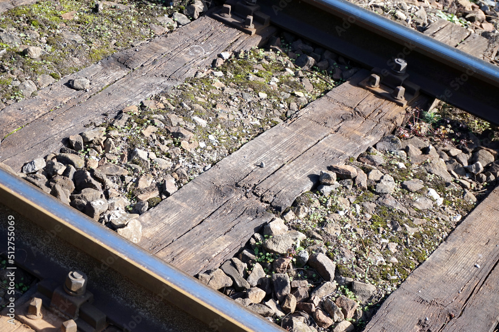Train track/ railroad - side view Stock Photo | Adobe Stock