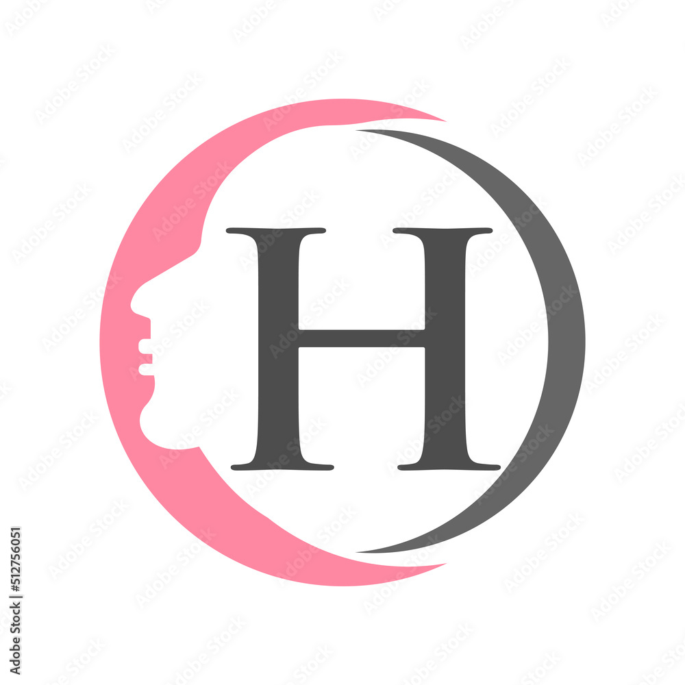 Letter H Spa And Beauty Logo Template. Beauty Woman Logo Used For Icon ...