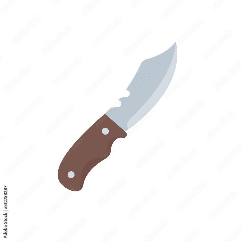A knife weapon. The weapon of a robber in a murder case. Stock Vector ...