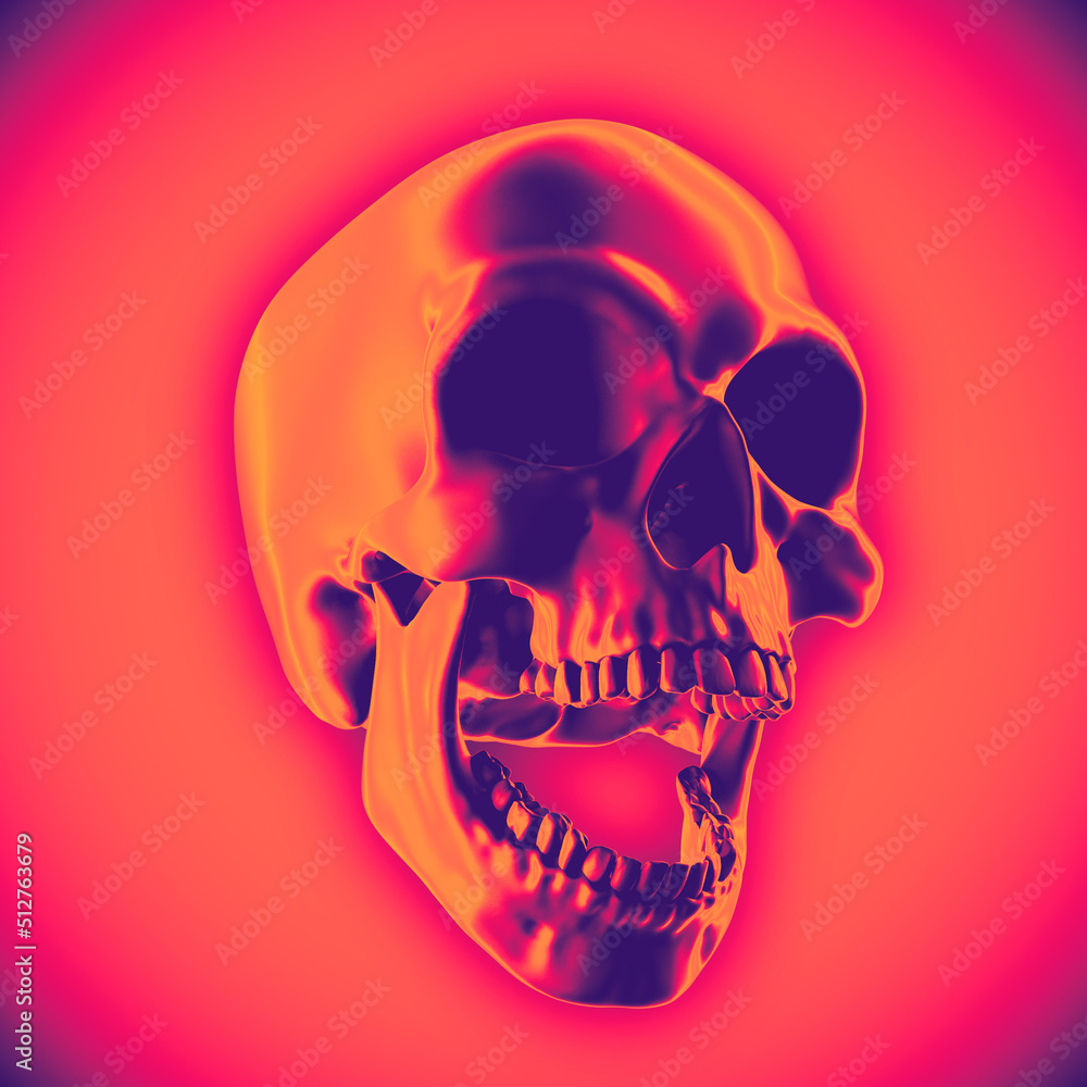 Screaming Skull Side View