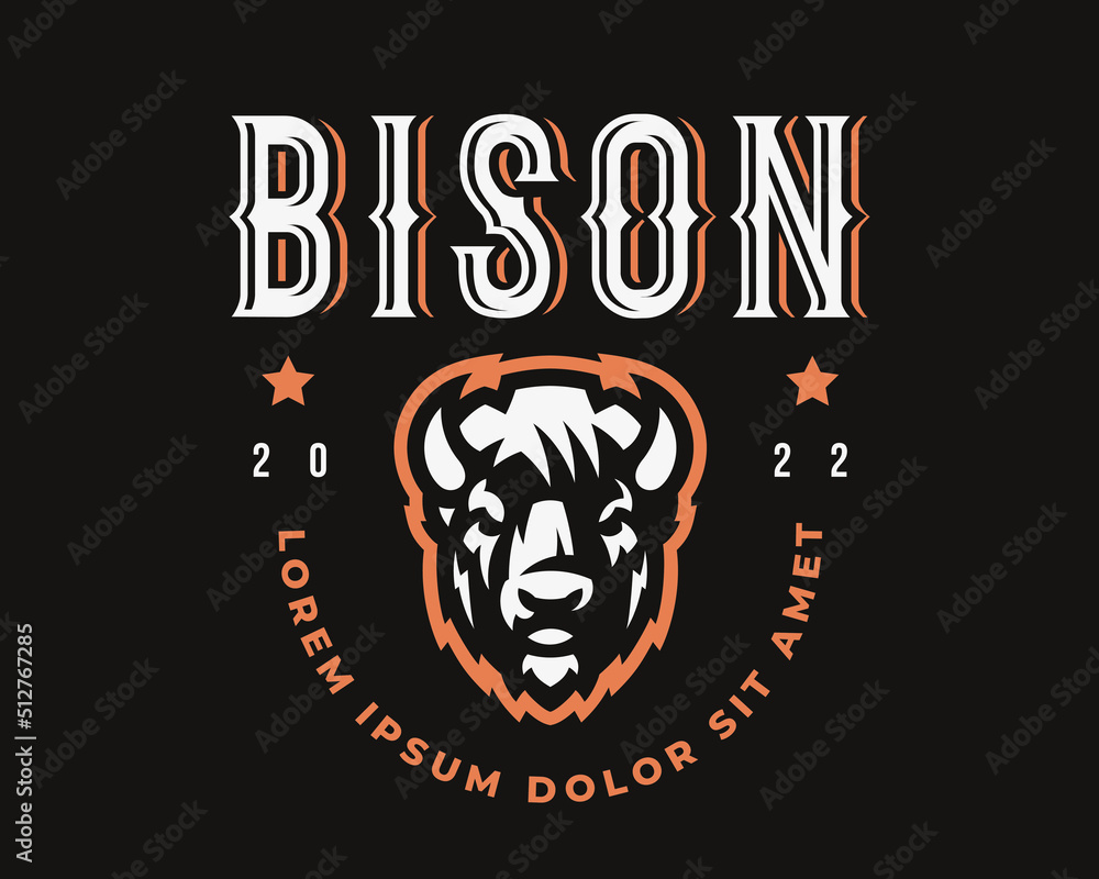 Bison modern logo, emblem design editable for your business.Bull vector ...