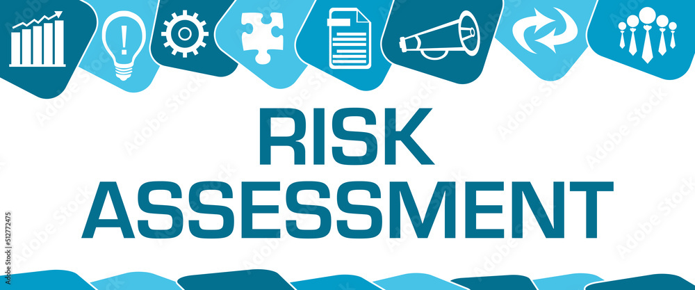 Risk Assessment Blue Rounded Squared On Top Symbols Stock Illustration ...