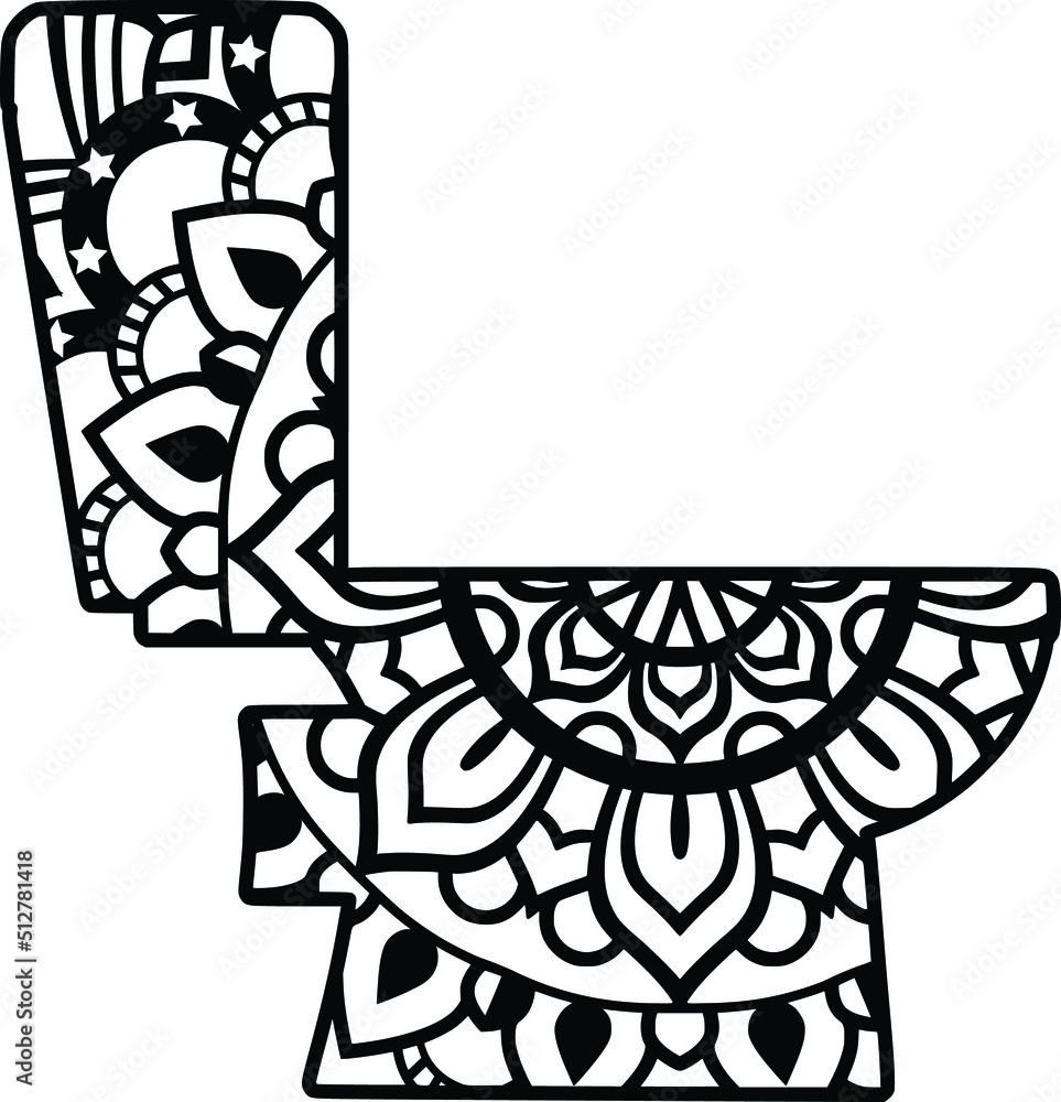 Mandala design. You can change the color and size of the design. Will ...