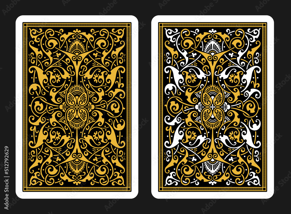 The reverse side of a playing card - back side reverse of playing cards ...