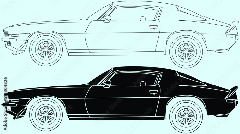 Muscle Cars Camaro Drawings