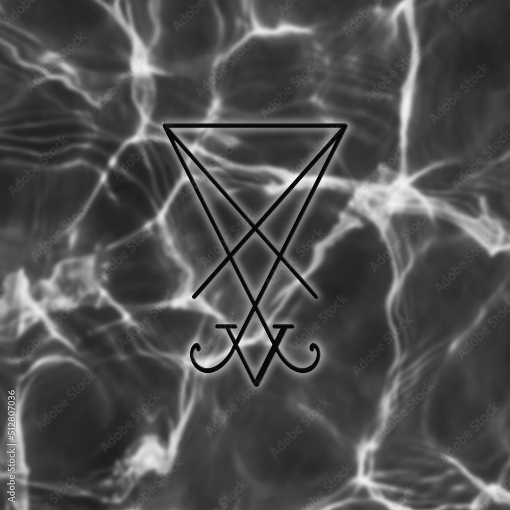 Sigil of Lucifer on a water background Stock Illustration | Adobe Stock