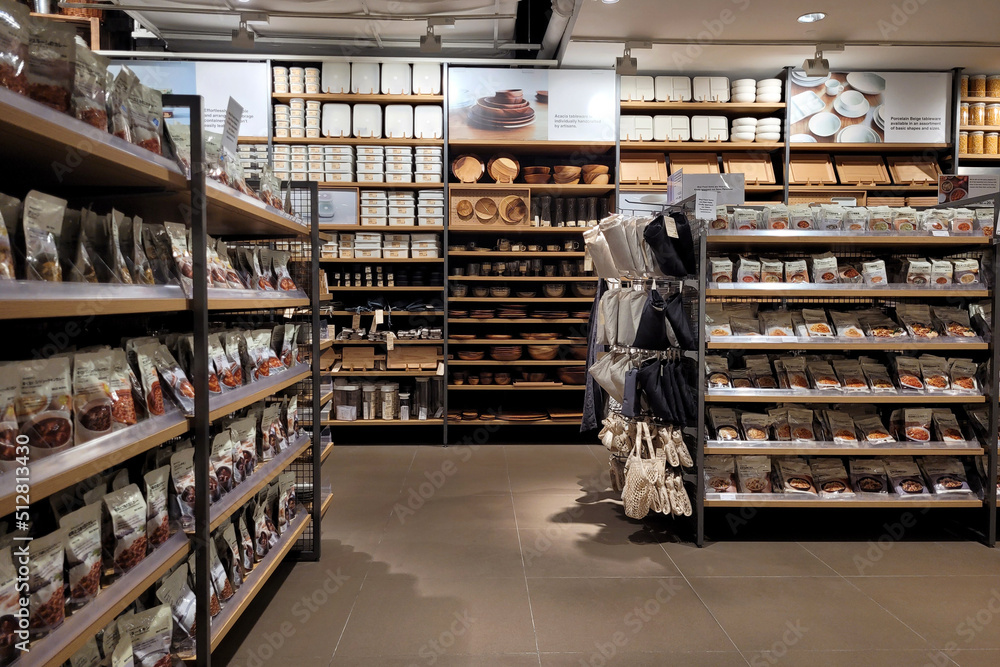 KL, MALAYSIA - 20 JUNE 2022: Interior view of Muji Store in Mid Valley ...