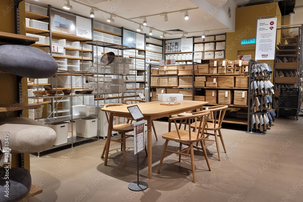 KL, MALAYSIA - 20 JUNE 2022: Interior view of Muji Store in Mid Valley ...