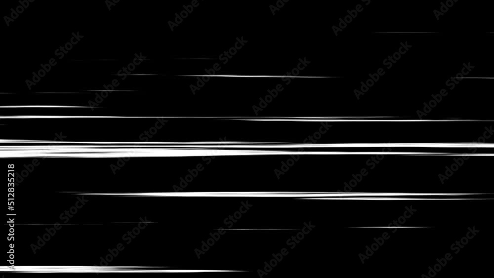 Vidéo Stock Anime speed line background animation on black. Radial ...