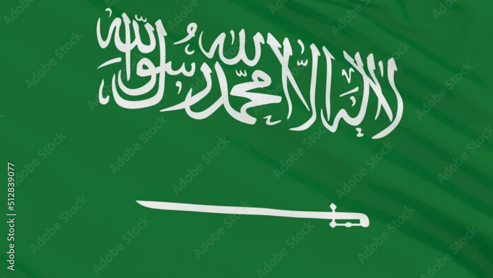 3840x2160 Pixel. Saudi Arabia flag waving in the wind. National flag of ...