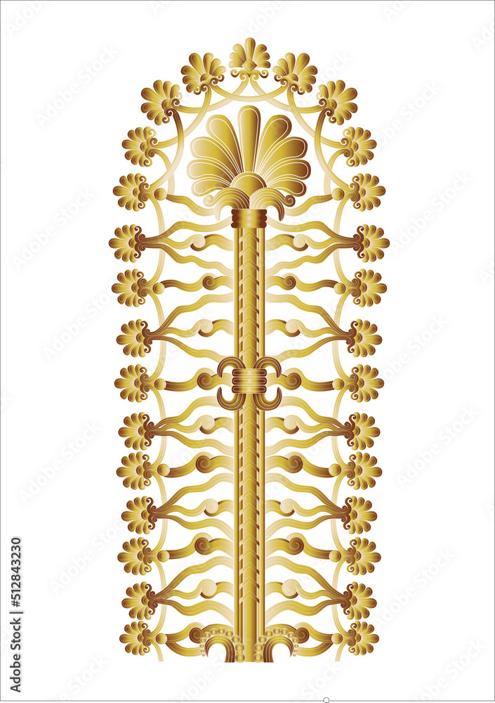 Assyrian Sacred Tree from relief excavated in the northwestern palace ...