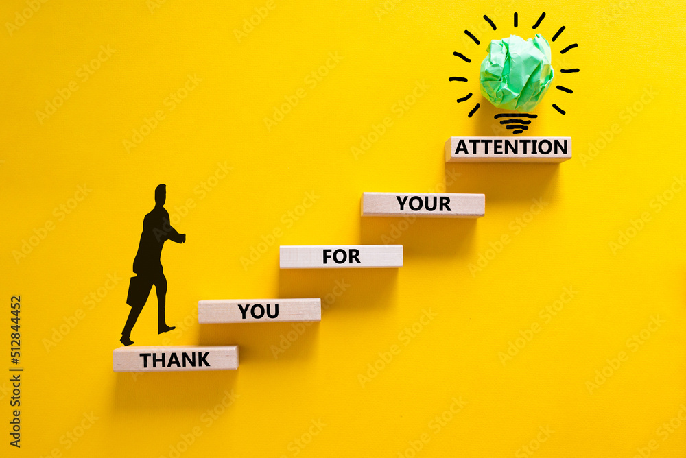 Thank you for attention symbol. Concept words Thank you for your ...