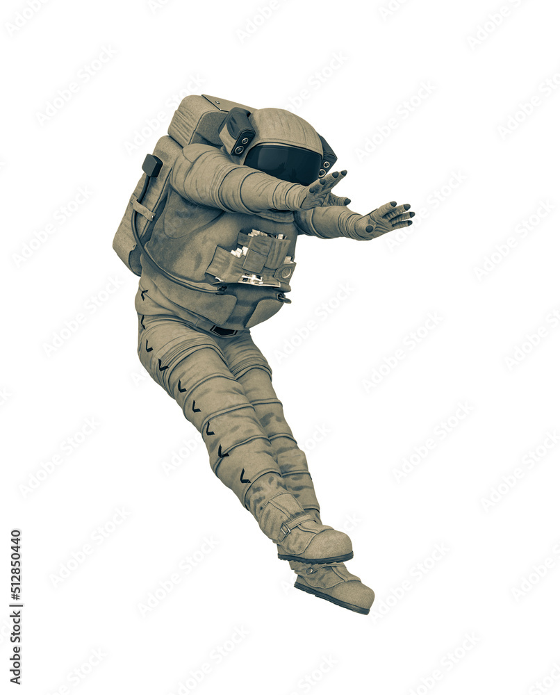 Floating Astronaut Floating Side View