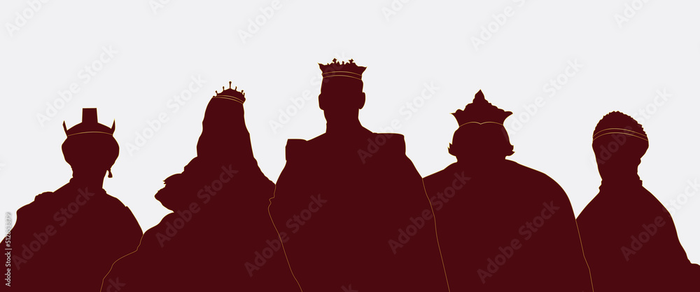 King and queen prince and princess silhouette Stock Vector | Adobe Stock