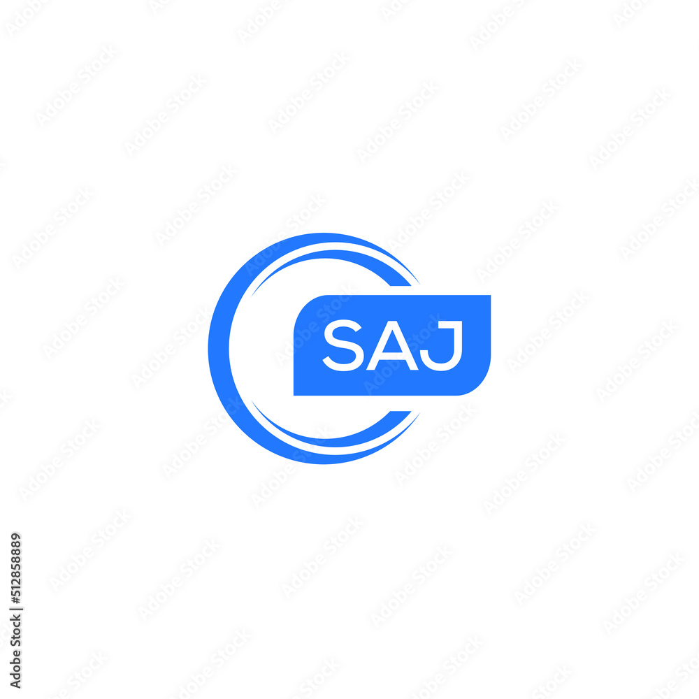 SAJ letter design for logo and icon.SAJ typography for technology ...