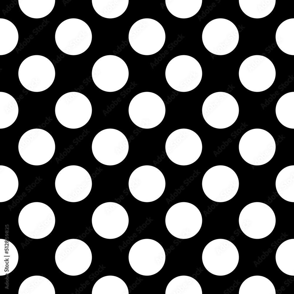 Seamless pattern. Big dots wallpaper. Circles ornament. Polka dot motif ...