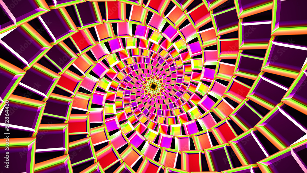 beautiful vortex rainbow spiral fibonacci sequence golden ratio Stock ...