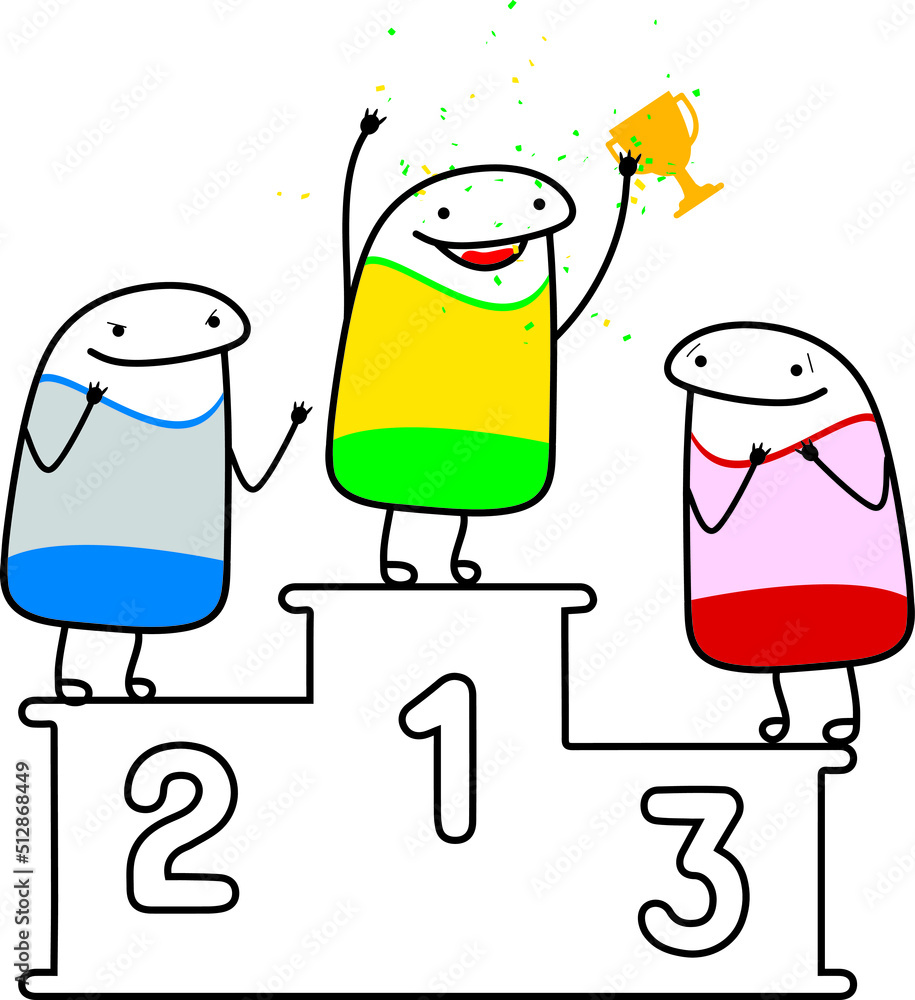 Vetor do Stock: Meme internet: flork pack champion. Lifting a trophy on ...