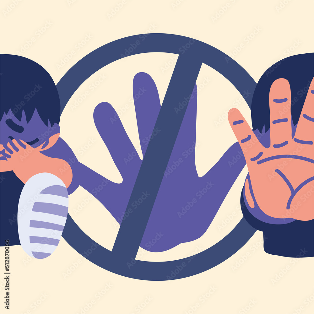 stop child abuse sign Stock Vector | Adobe Stock