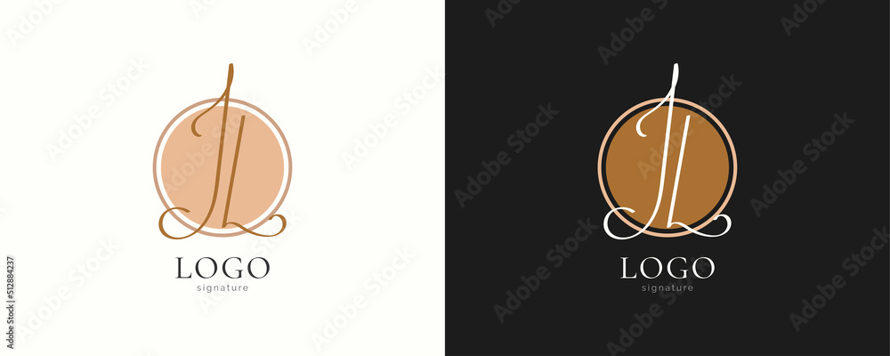 JL Initial Signature Logo Design with Elegant and Minimalist ...